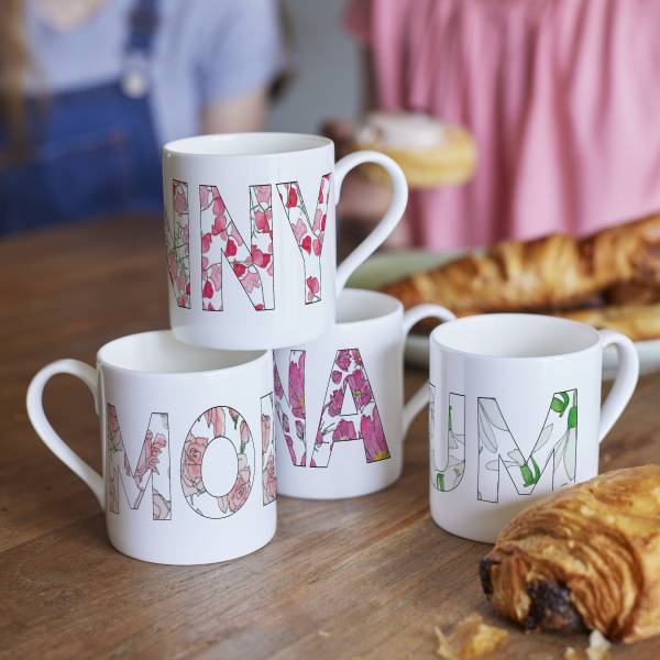 Birth Flower Font Mug | ThisIsNessie