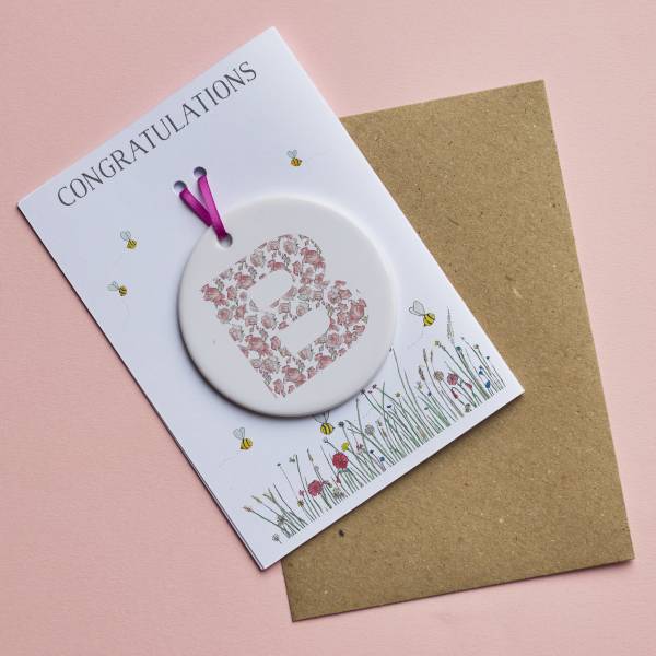 Birth Flower Font New Baby Keepsake Card New Baby Card | This Is Nessie