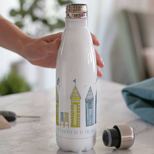 Beach Huts Water Bottle | This Is Nessie