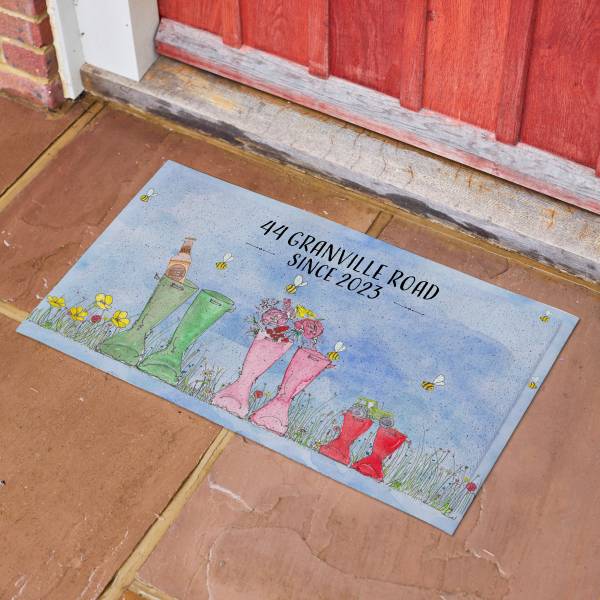 Personalised Welly Boot Doormat | This Is Nessie