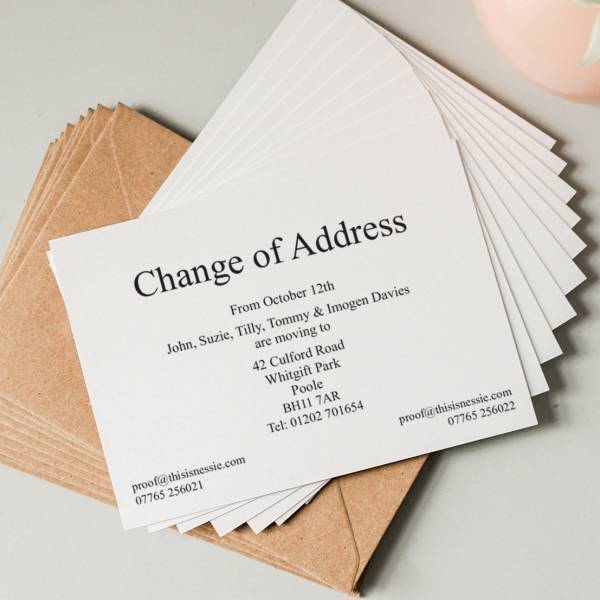 Plain & Simple Change of Address Cards | This Is Nessie