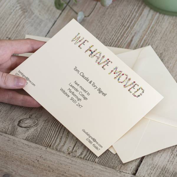 Fully Floral "We've Moved" Change of Address Cards | This Is Nessie