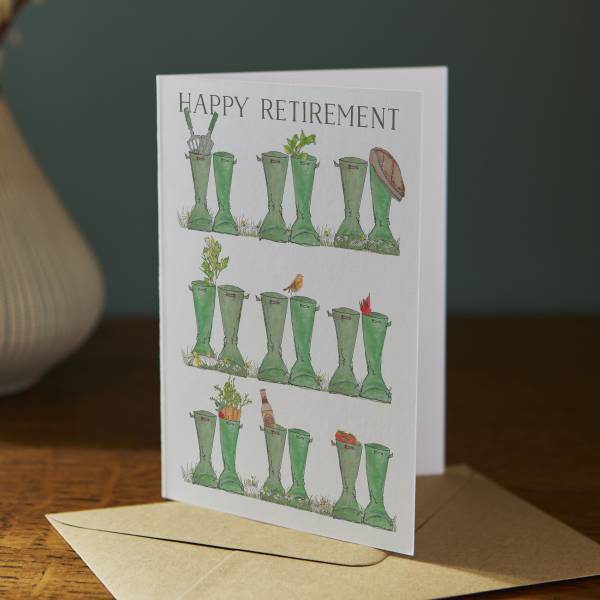 Welly Good Retirement Greetings Card